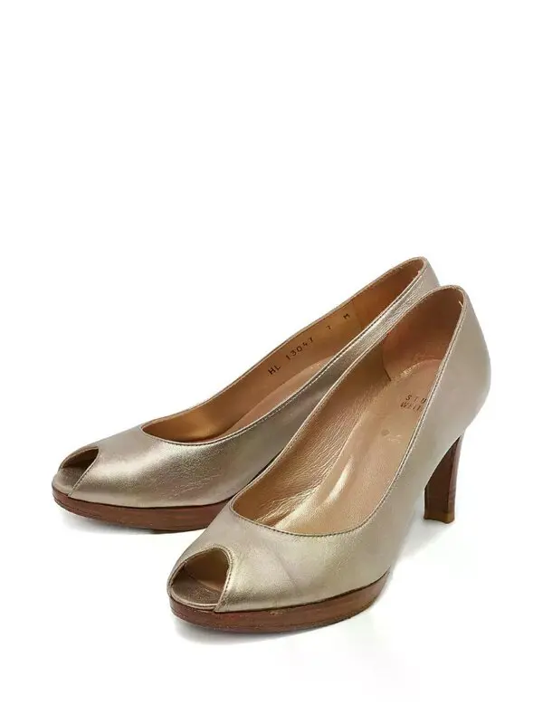 STUART WEITZMAN Leather Peep-toe Pumps