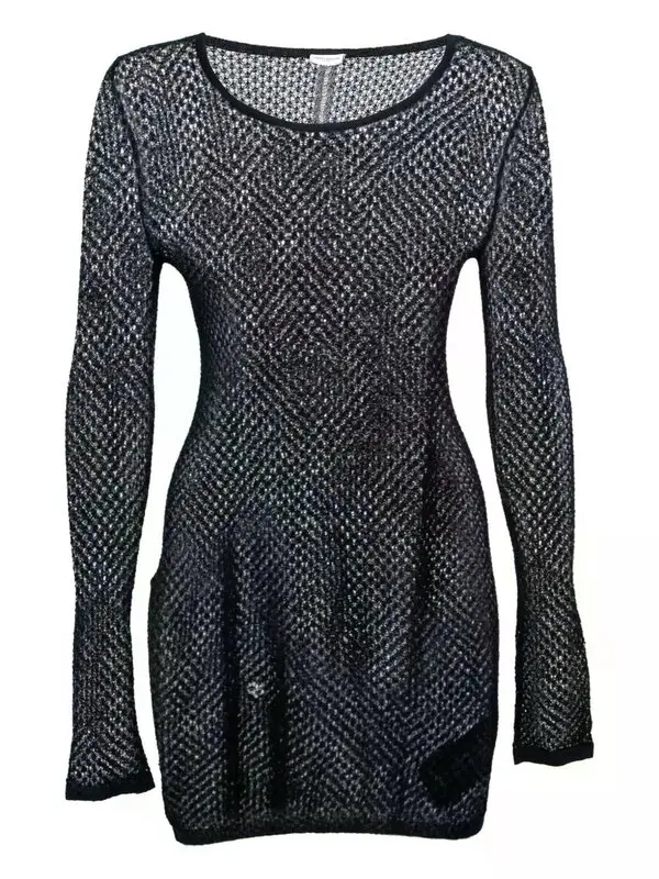 Saint Laurent Mesh Knit Mini Dress
