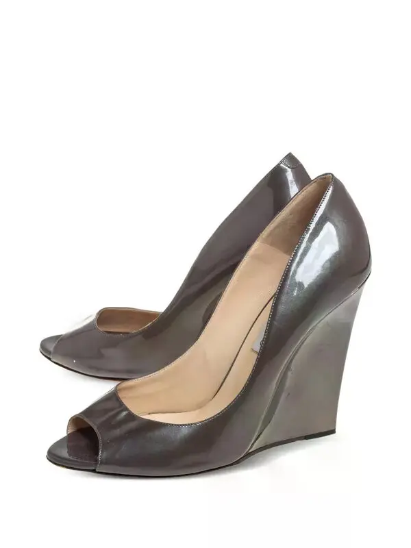 JIMMY CHOO 115mm Leather Wedge Sandals