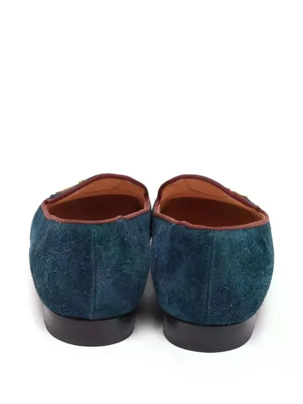 CHRISTIAN LOUBOUTIN Two-tone Velvet Loafers