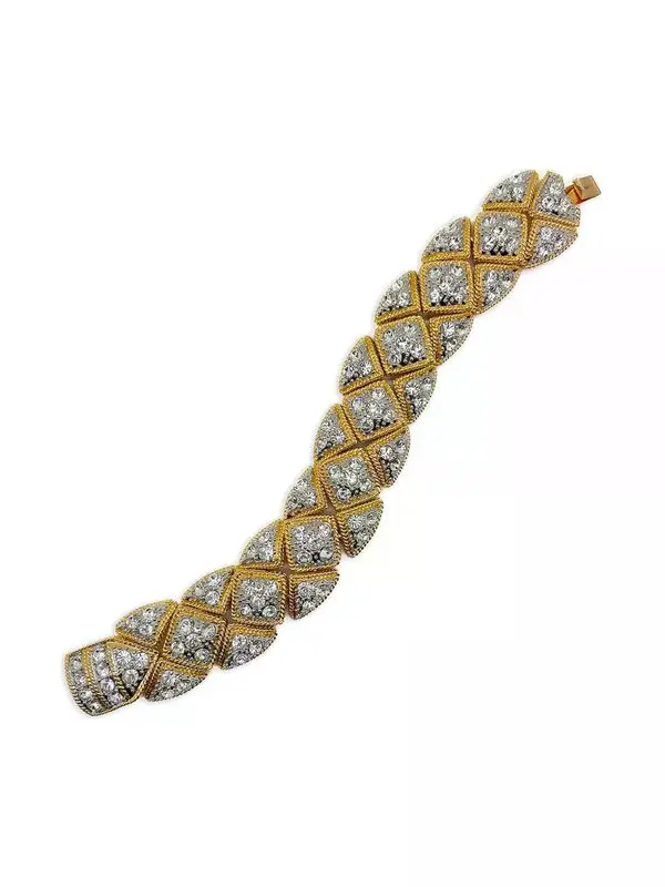 JENNIFER GIBSON JEWELLERY 1980s Joan Rivers Crystal-embellished Bracelet - Gold
