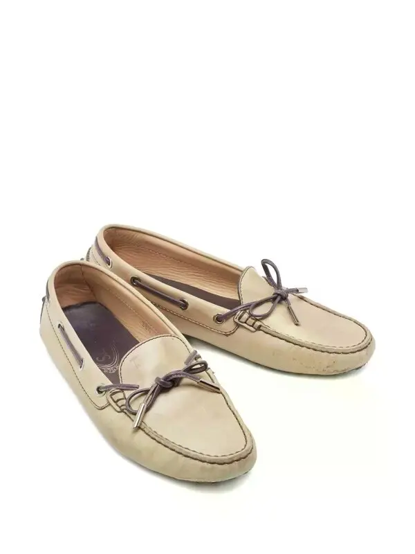 TOD'S Leather Loafers - Neutrals