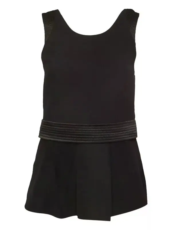 Emporio Armani Peplum-waist Top - Black