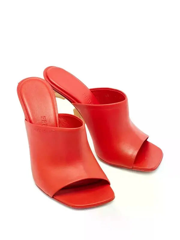 FERRAGAMO 100mm Leather Heeled Sandals