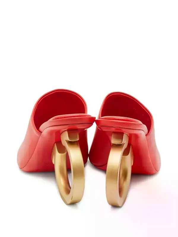 FERRAGAMO 100mm Leather Heeled Sandals