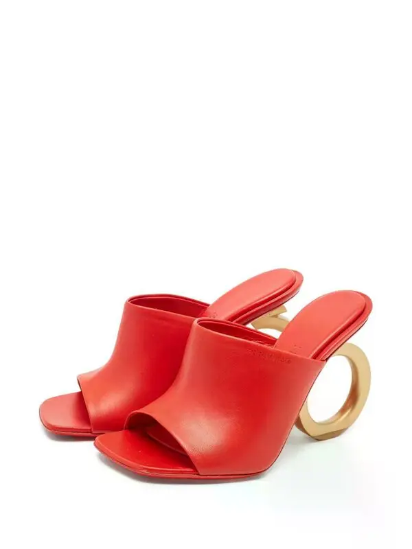 FERRAGAMO 100mm Leather Heeled Sandals