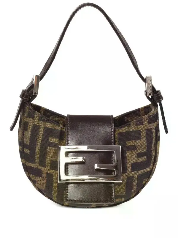 Fendi Zucca Monogram Ff Plaque Handbag