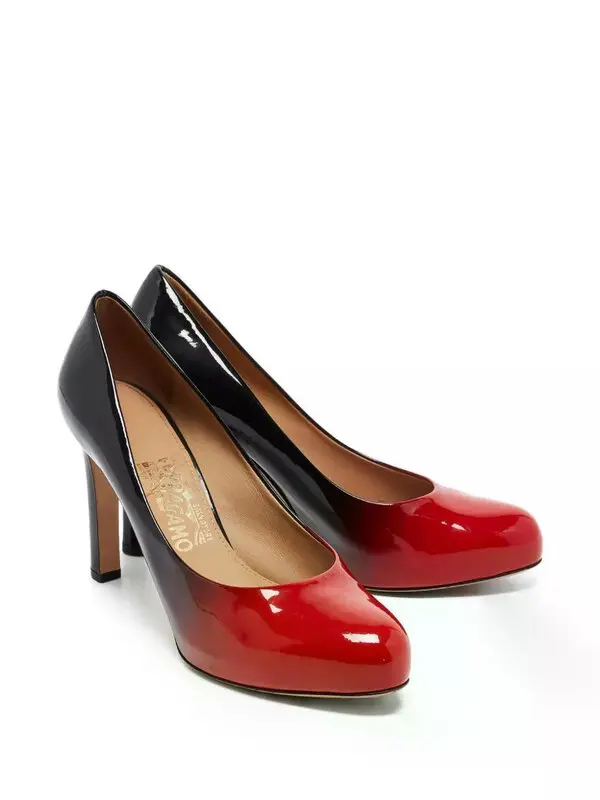 FERRAGAMO 100mm Patent-finish Heeled Pumps