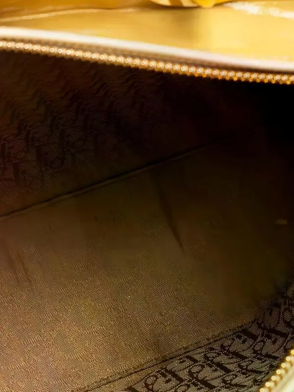 Dior Lady Quilted Leather Tote - Yellow