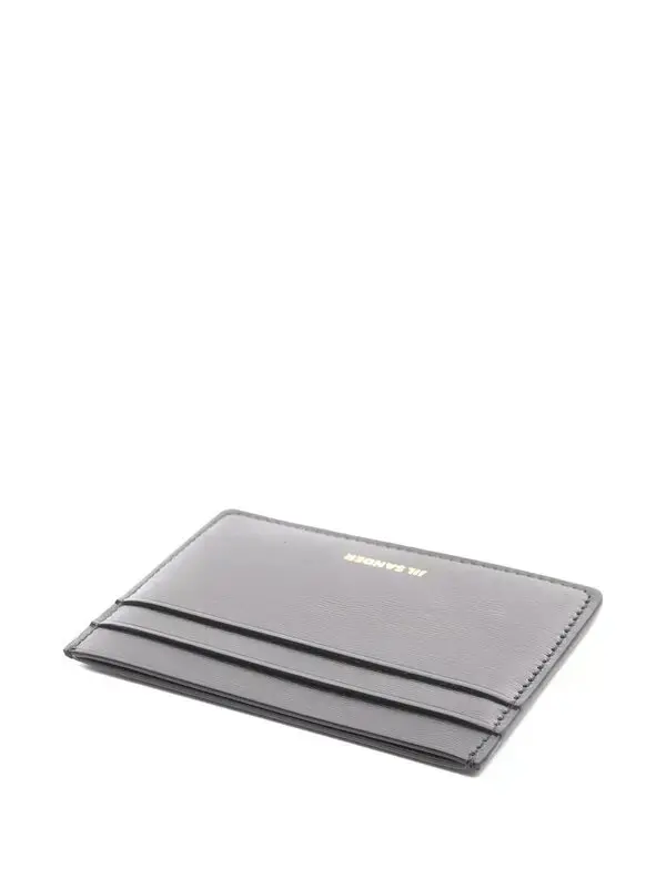 JIL SANDER 2020s Leather Card Holder - Black