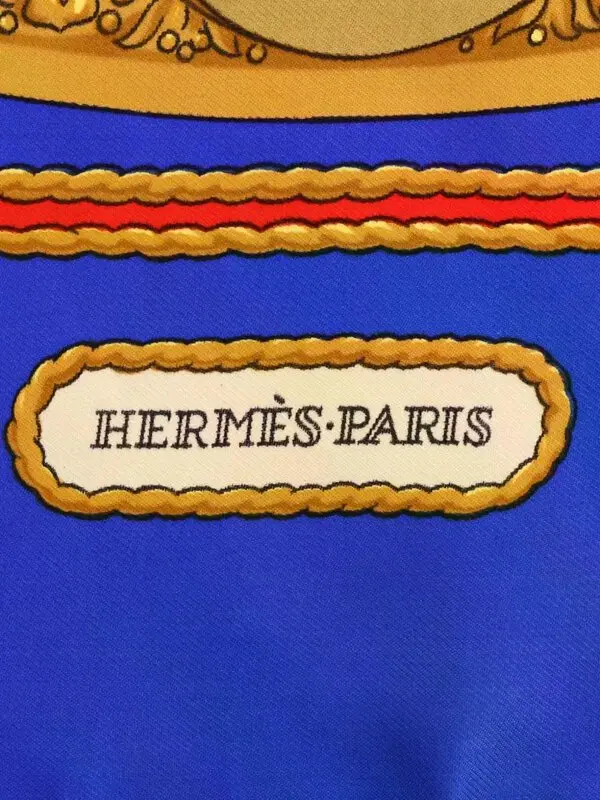 Hermès Hommage A Charles Garnier Silk Scarf - Blue