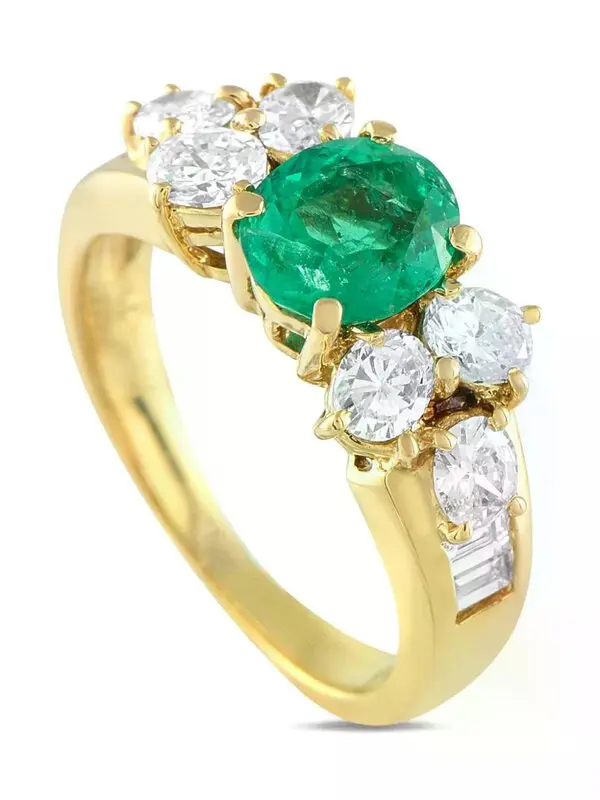 LB EXCLUSIVE 18k Yellow Diamond And Emerald Ring - Gold