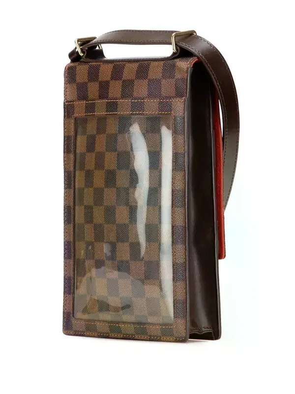 LOUIS VUITTON 2001 Damier Ebene Portobello Crossbody Bag - Brown
