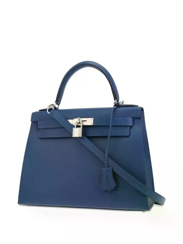 Hermès 2025 Kelly 28 Handbag - Blue