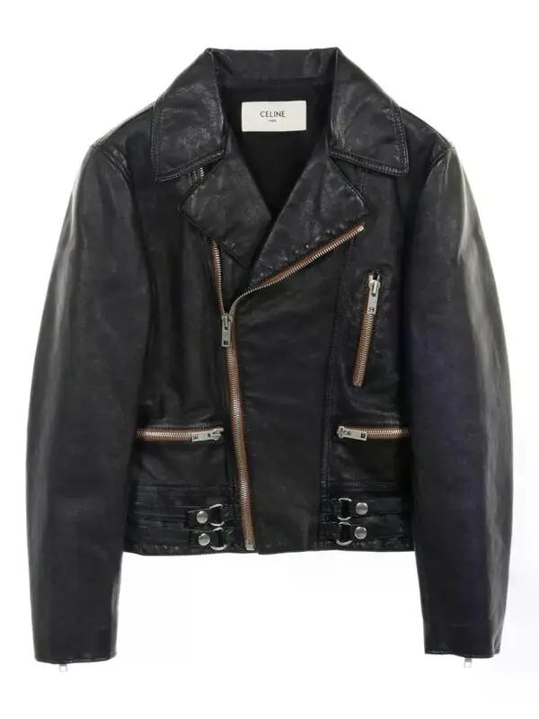Celine 2010s Leather Jacket - Black