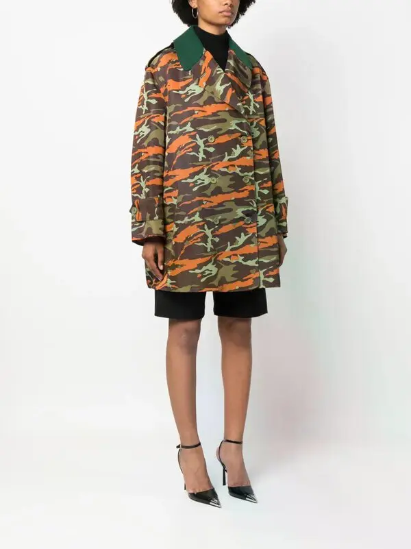 JEAN PAUL GAULTIER 1990s Camouflage-pattern Double-breasted Coat