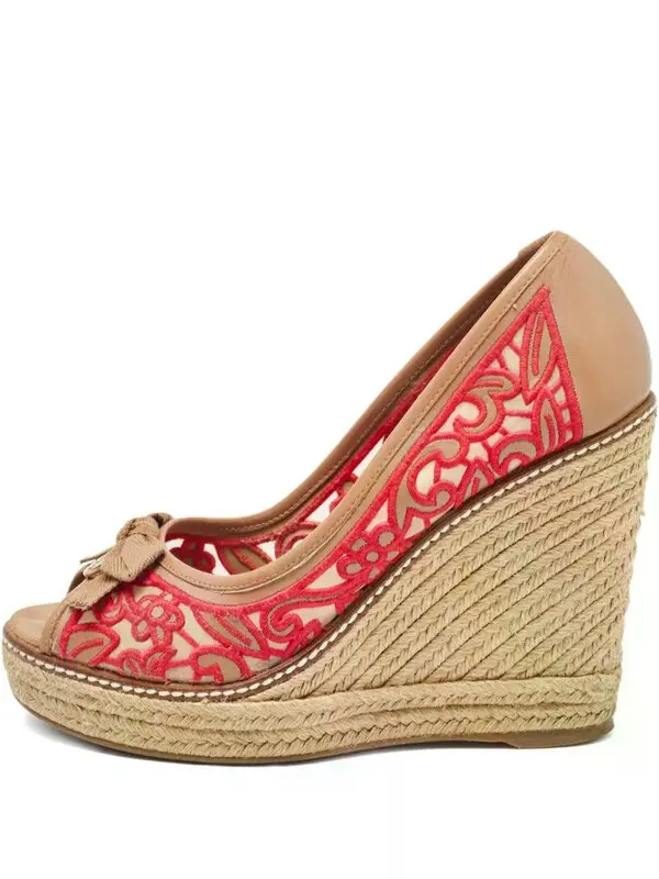 Tory Burch 115mm Leather Heeled Espadrilles