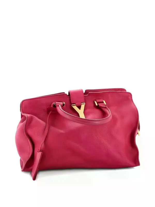 Saint Laurent Classic Y Cabas Leather Small Satchel - Pink