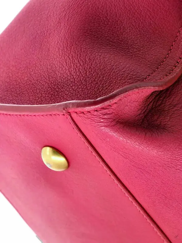 Saint Laurent Classic Y Cabas Leather Small Satchel - Pink