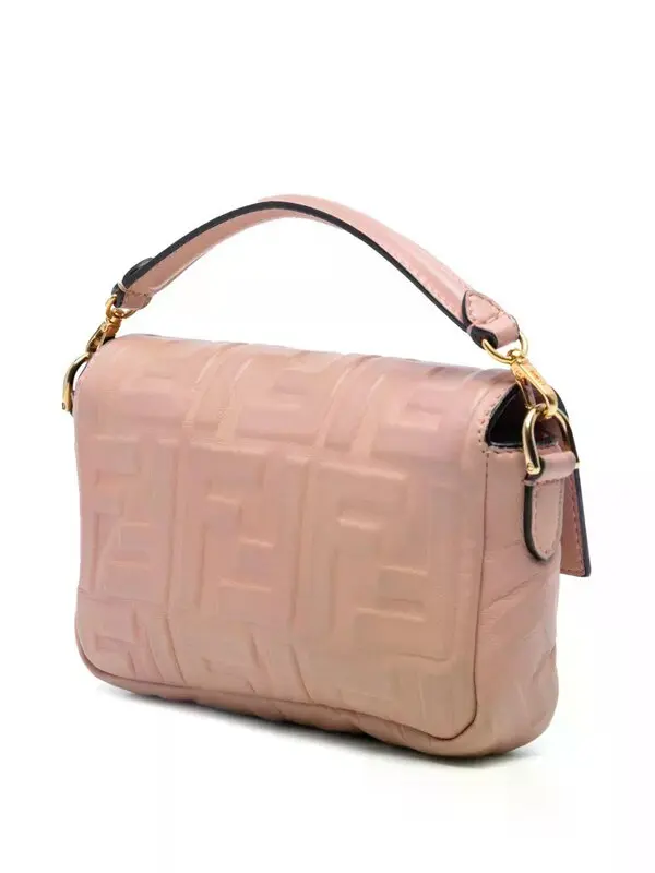 Fendi 2010-2025 Mini Zucca Embossed Leather Baguette