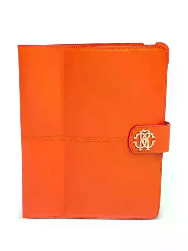 Roberto Cavalli Leather Cardholder - Orange
