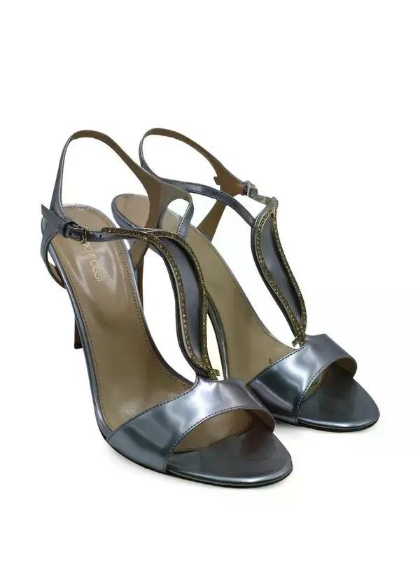 SERGIO ROSSI Crystal-embellished Leather Sandals