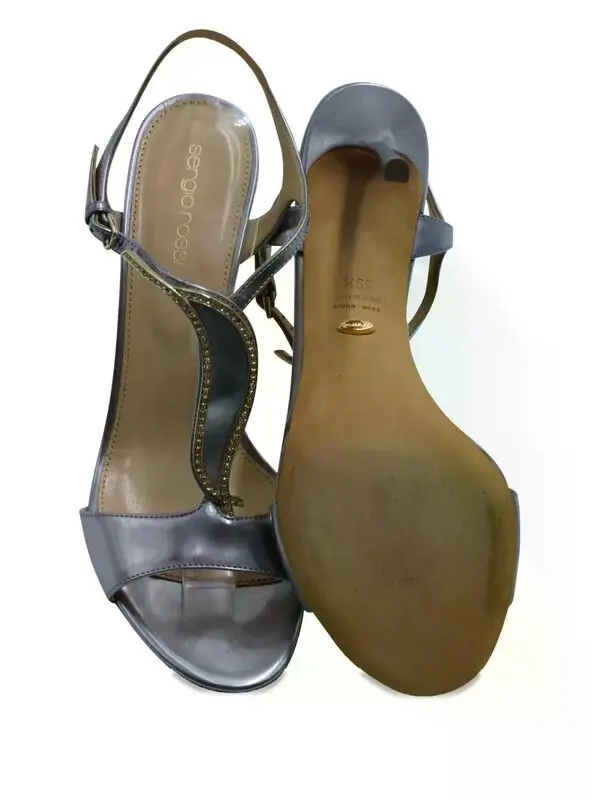 SERGIO ROSSI Crystal-embellished Leather Sandals