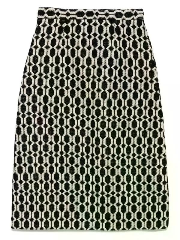 Gucci Monochrome Pattern A-line Skirt