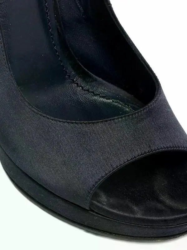 Saint Laurent 110mm Satin Peep-toe Pumps
