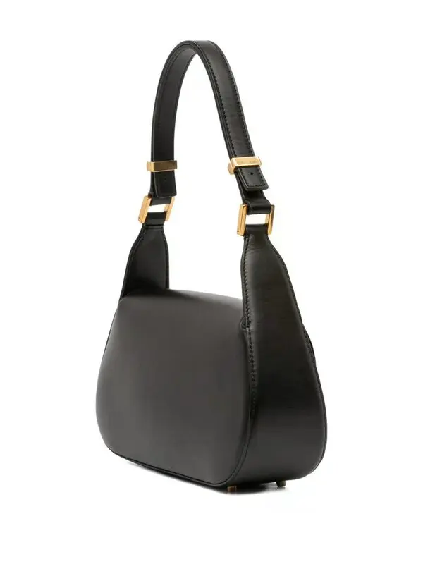 Valentino Garavani Medium Leather Vlogo Chain Shoulder Bag - Black