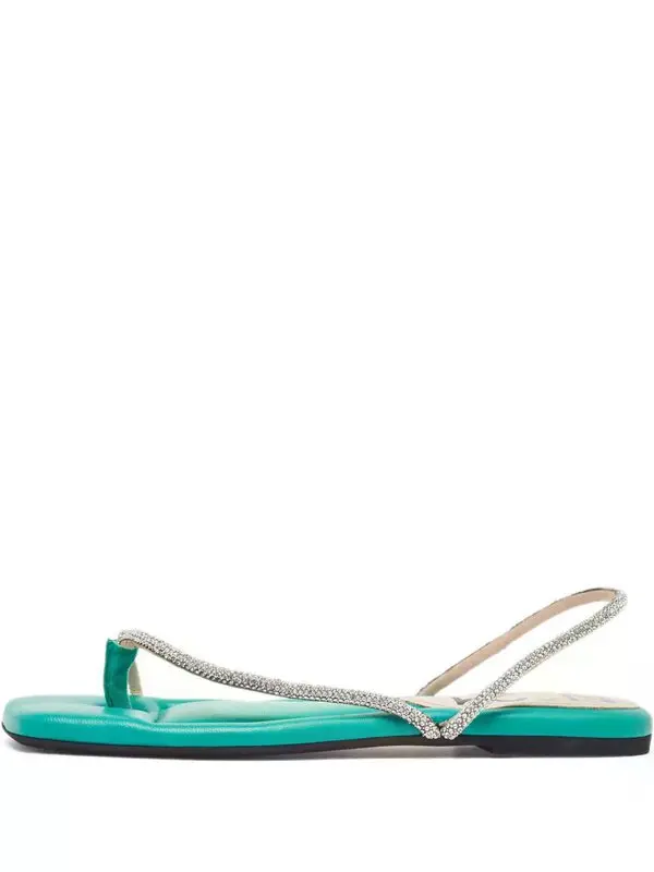 N°21 Crystal-embellished Flat Sandals