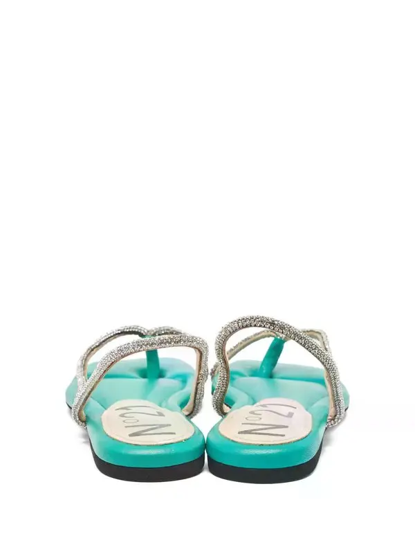 N°21 Crystal-embellished Flat Sandals