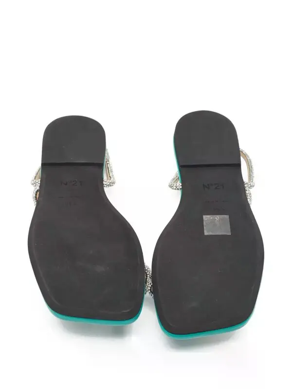 N°21 Crystal-embellished Flat Sandals
