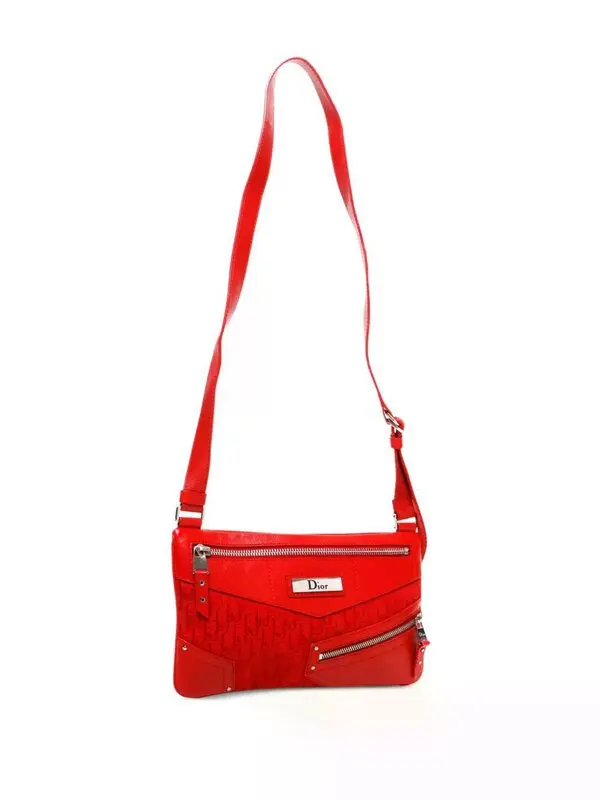 Dior Trotter Monogram Shoulder Bag - Red