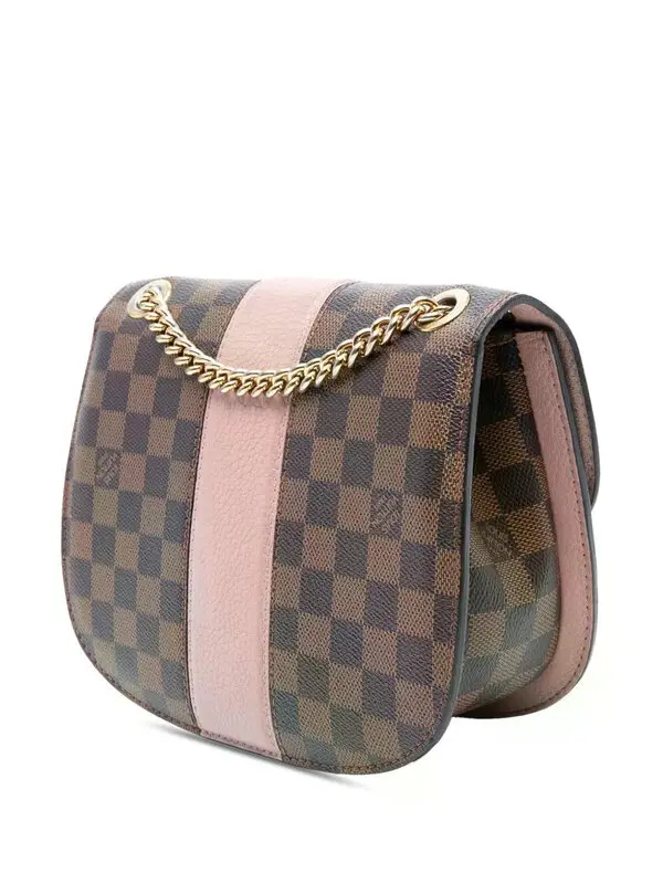 LOUIS VUITTON Damier Ebene Cuir Taurillon Wight Shoulder Bag - Brown