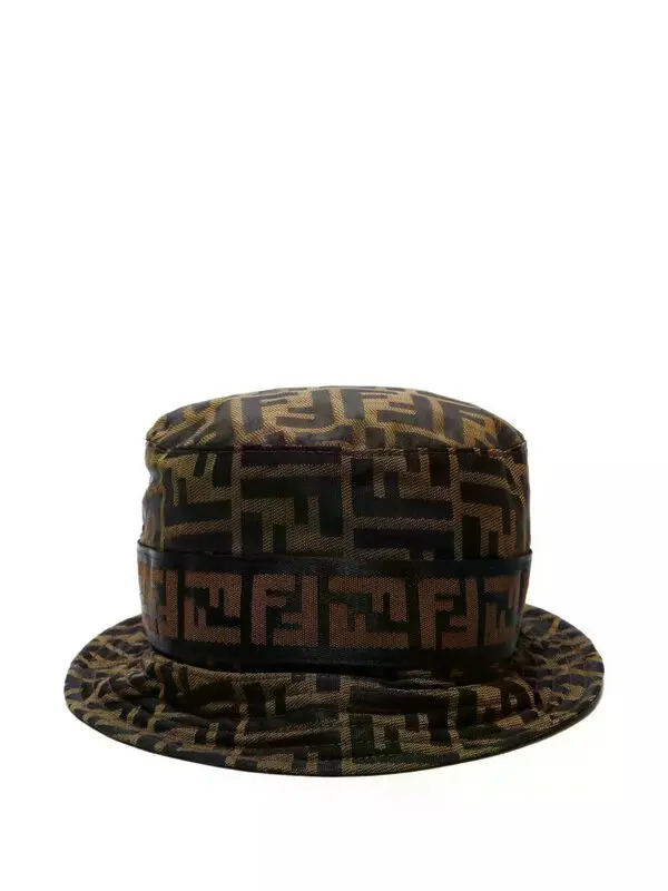 Fendi 1990-2000s Zucca-jacquard Bucket Hat - Brown