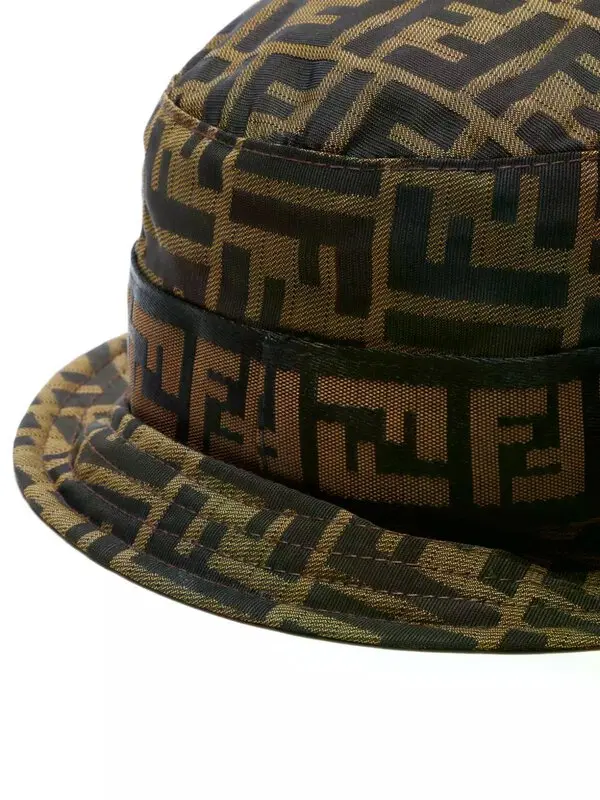Fendi 1990-2000s Zucca-Jacquard Bucket Hat In Brown - 40  display picture 1