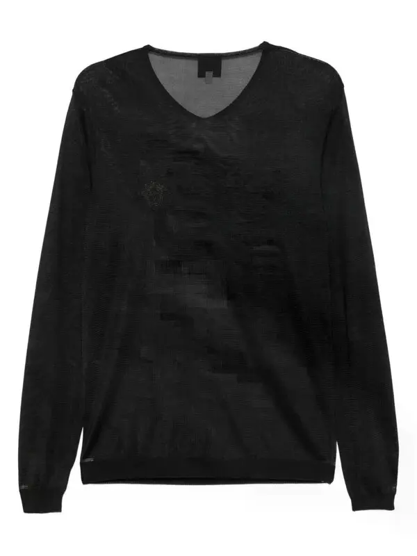 Versace 2000s Medusa-emblem V-neck Sweater