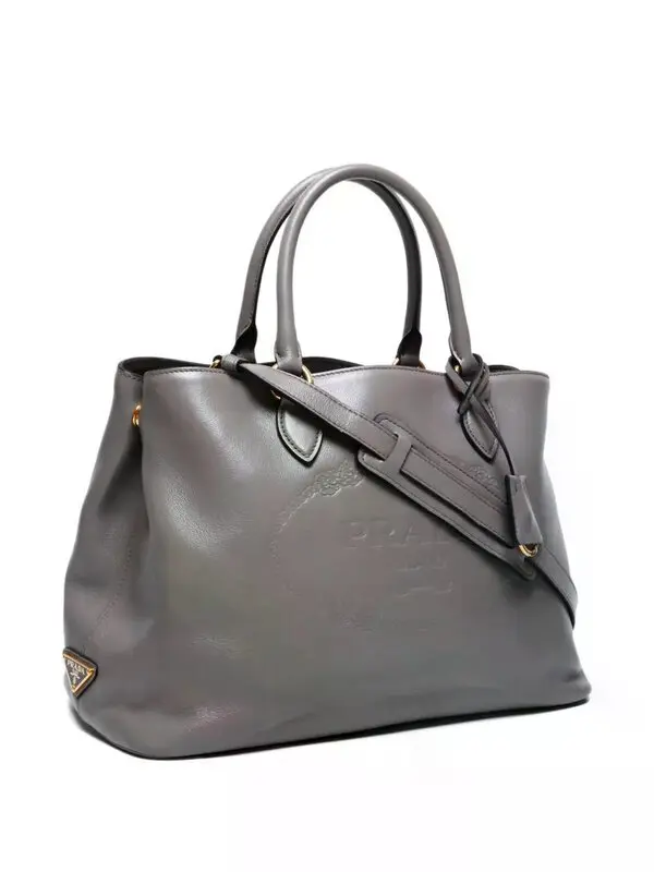 Prada 2011-2022 Logo-embossed Tote Bag