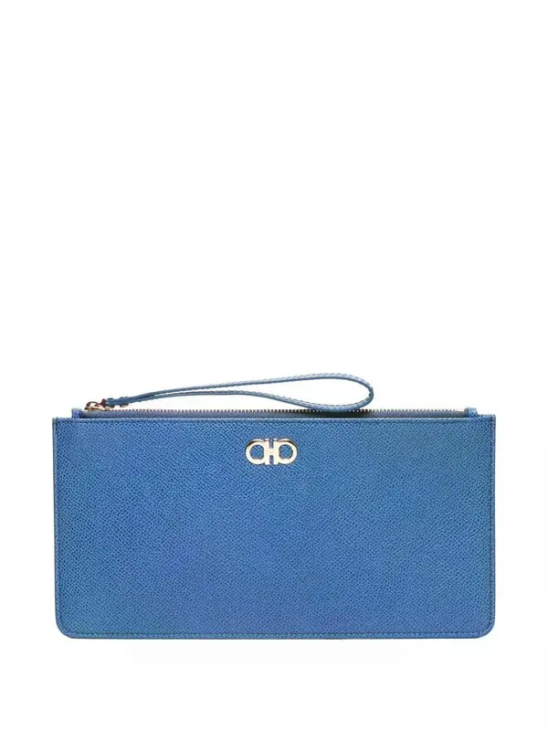 FERRAGAMO 2000-2020s Gancini Leather Clutch