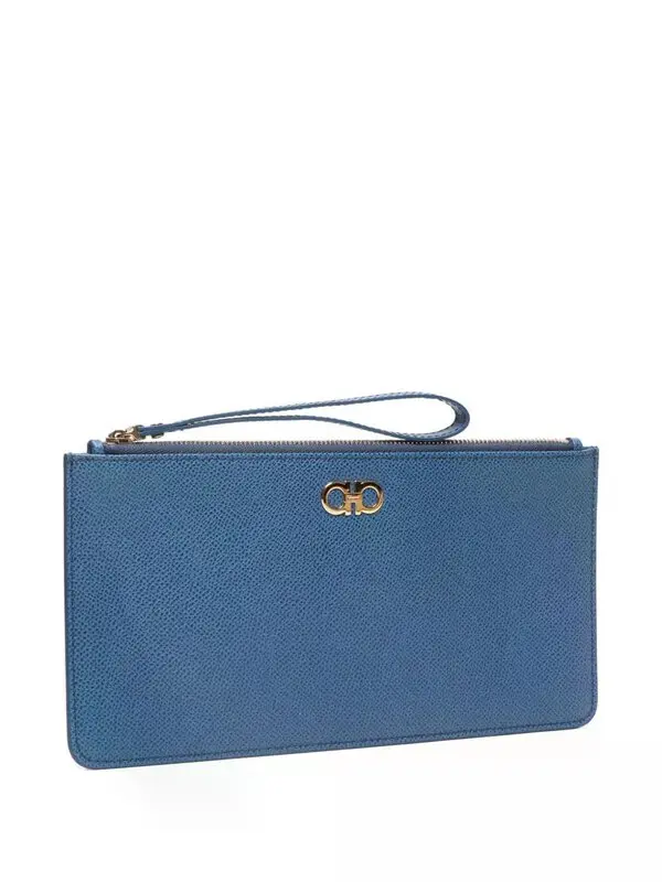 FERRAGAMO 2000-2020s Gancini Leather Clutch