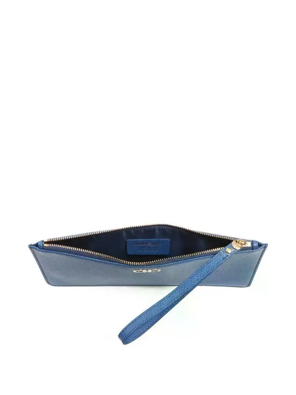 FERRAGAMO 2000-2020s Gancini Leather Clutch