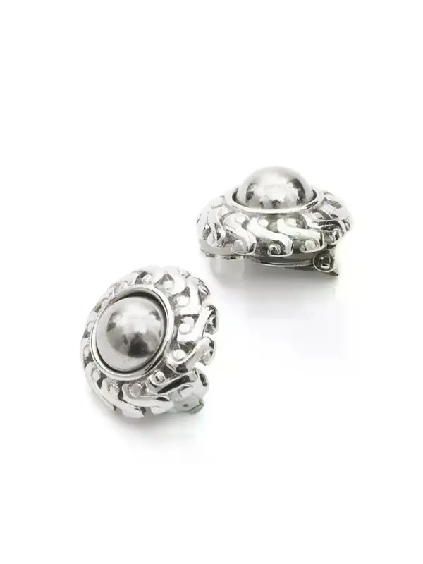 Givenchy 2000s Domed Clip-on Earrings