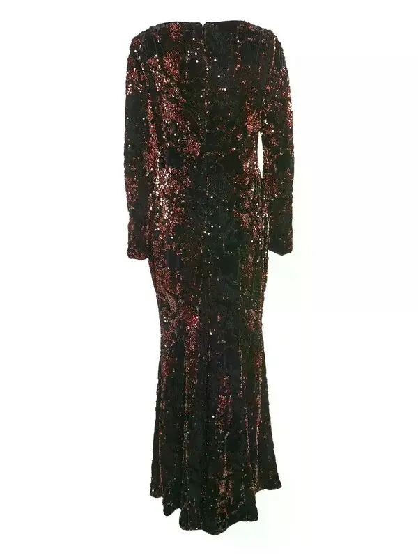 TABITHA SIMMONS Velvet Sequin-embellished Gown