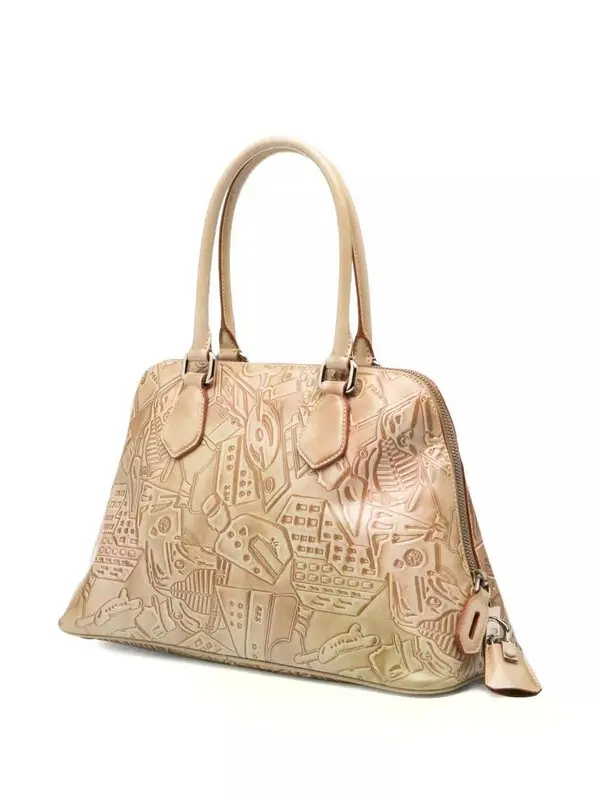 Prada Embossed Leather Handbag