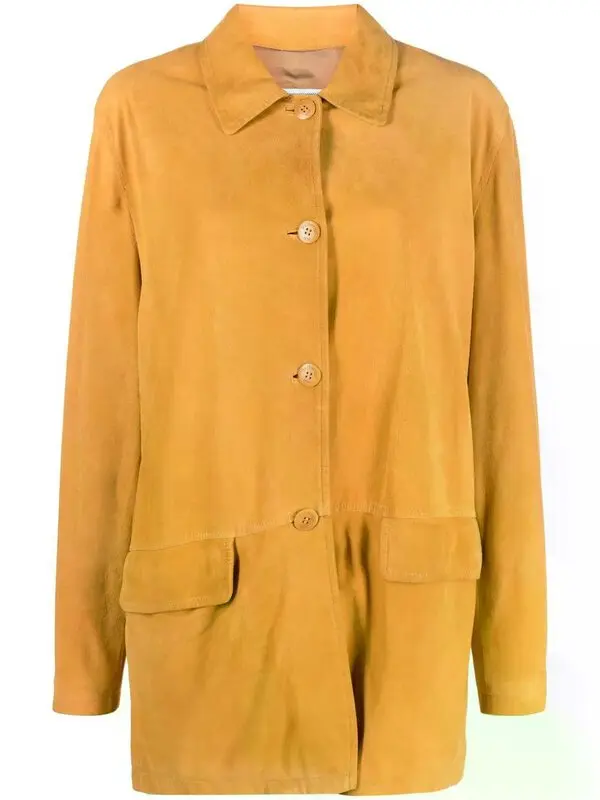 Burberry 1990s Leather Coat