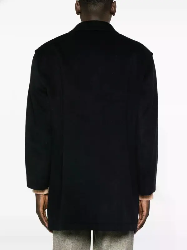 A.N.G.E.L.O. VINTAGE CULT 1990s Single-breasted Wool Blend Coat - Blue