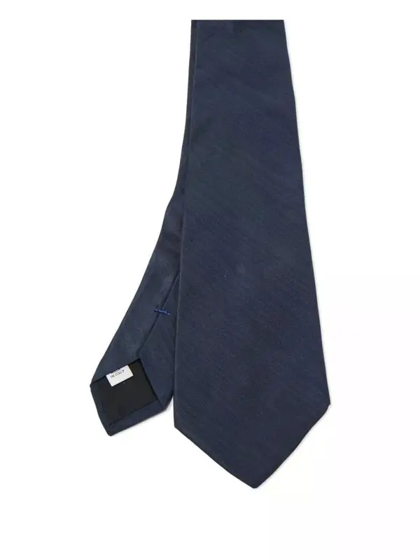 Valentino Garavani Diagonal-stripe Silk Neck Tie - Blue