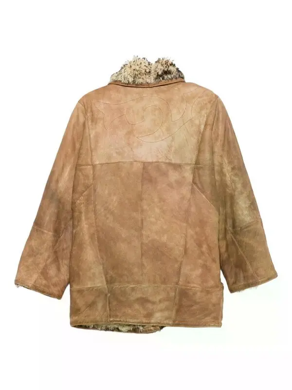 A.N.G.E.L.O. VINTAGE CULT 1980s Fur-trim Coat - Brown