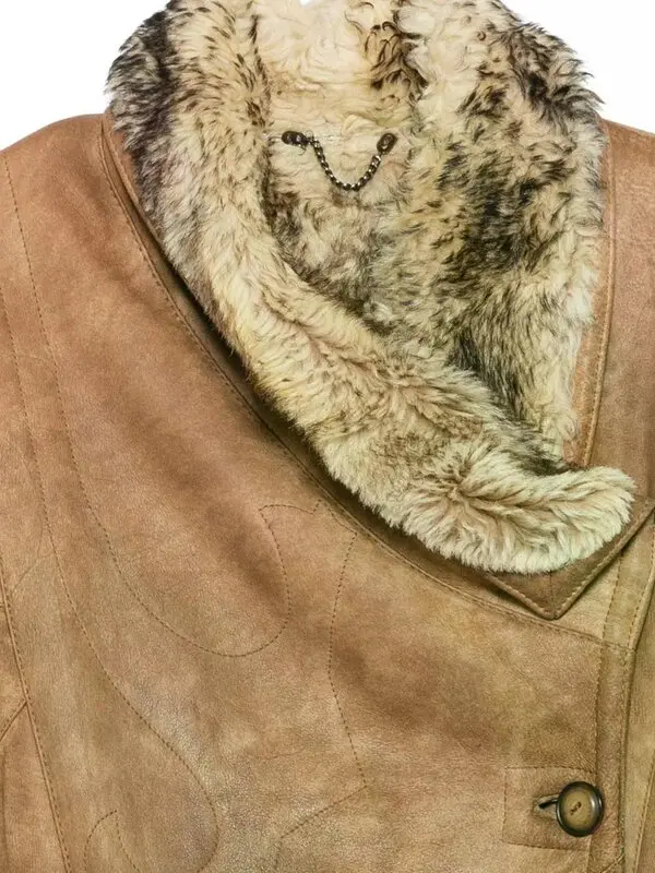 A.N.G.E.L.O. VINTAGE CULT 1980s Fur-trim Coat - Brown